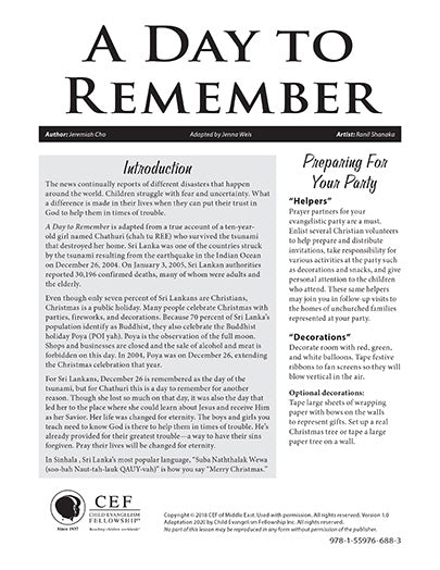 A Day to Remember - Flashcard Visual & Text – CEF of Saskatchewan
