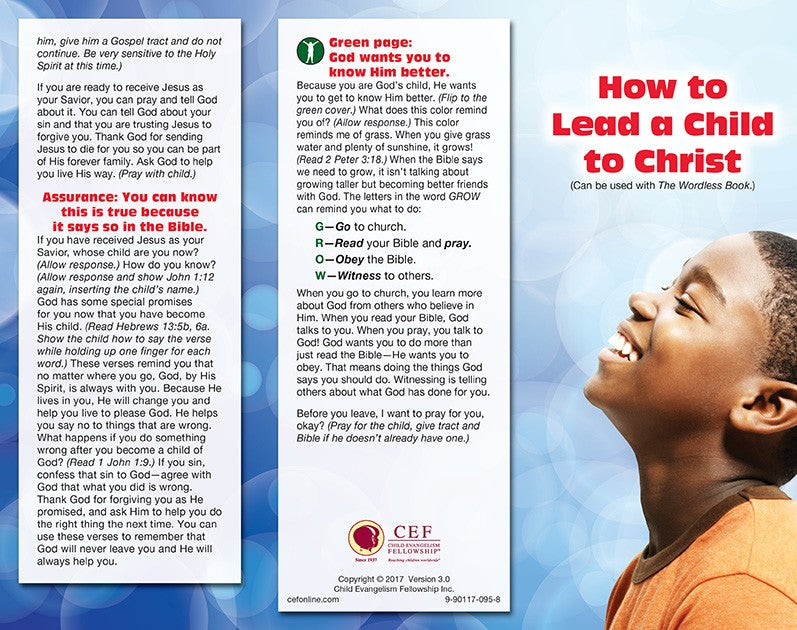 How to Lead a Child to Christ Brochure – CEF of Saskatchewan