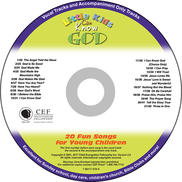 Little Kids Can Know God CD and Songbook – CEF of Saskatchewan
